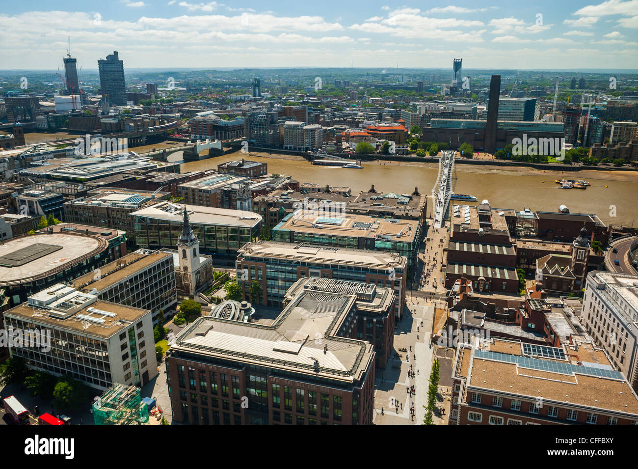 London, UK, Great Britain, Aerial Skyline, Panorama Cityscape, from St ...