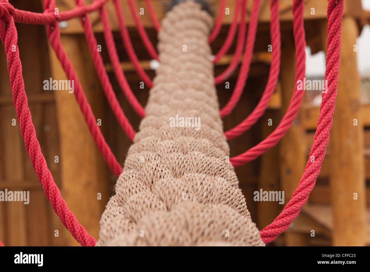 New strong safe secure rope bridge in ROSPA approved playground ...
