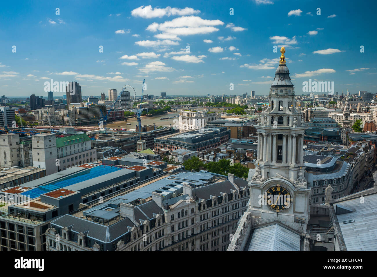 London, UK, Great Britain, Aerial Skyline, Panorama Cityscape, from St ...