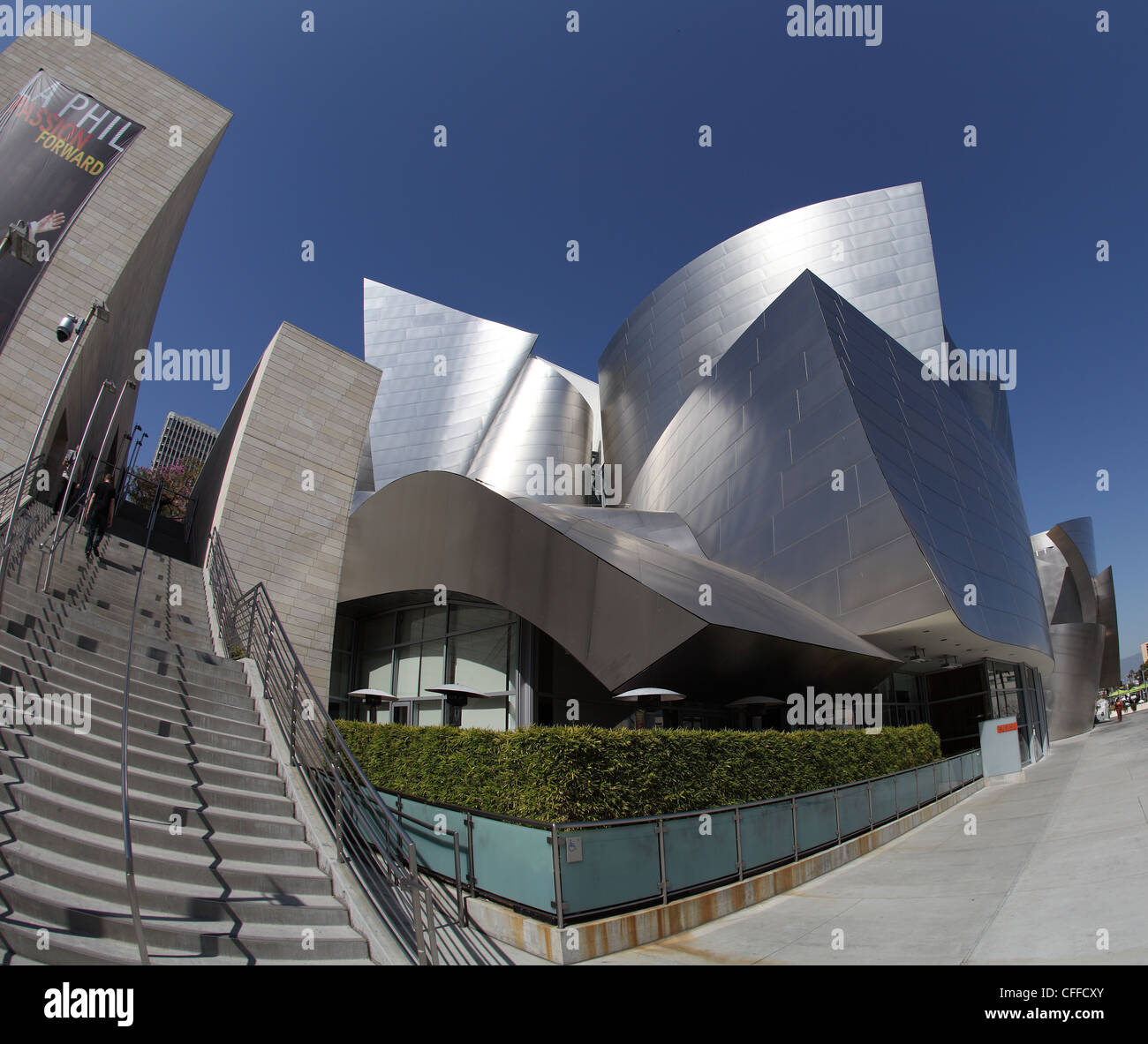 LOS ANGELES, CA - MARCH 2, 2012 - A fisheye view of the Walt Disney ...