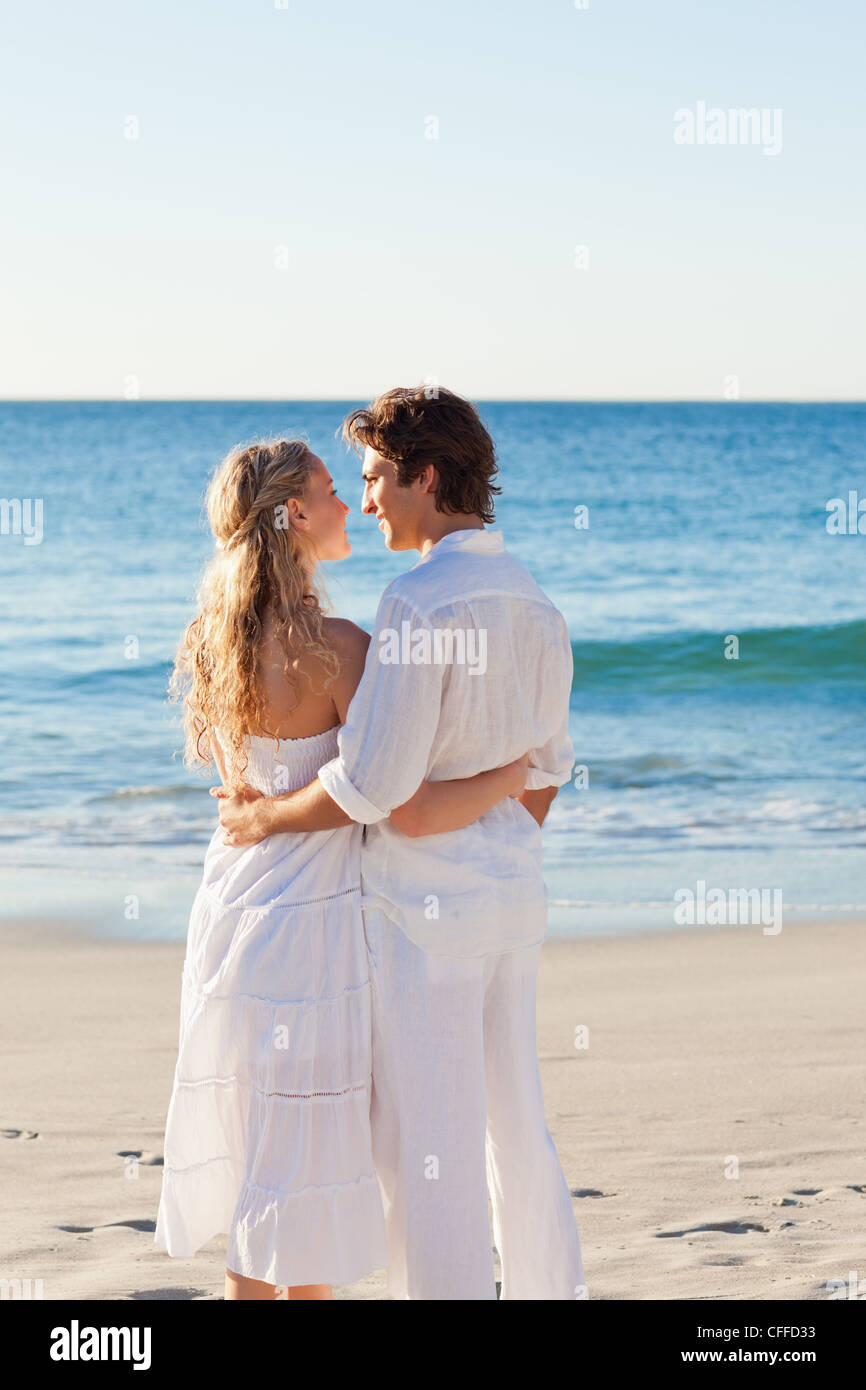 Standing back view couple hi-res stock photography and images - Alamy