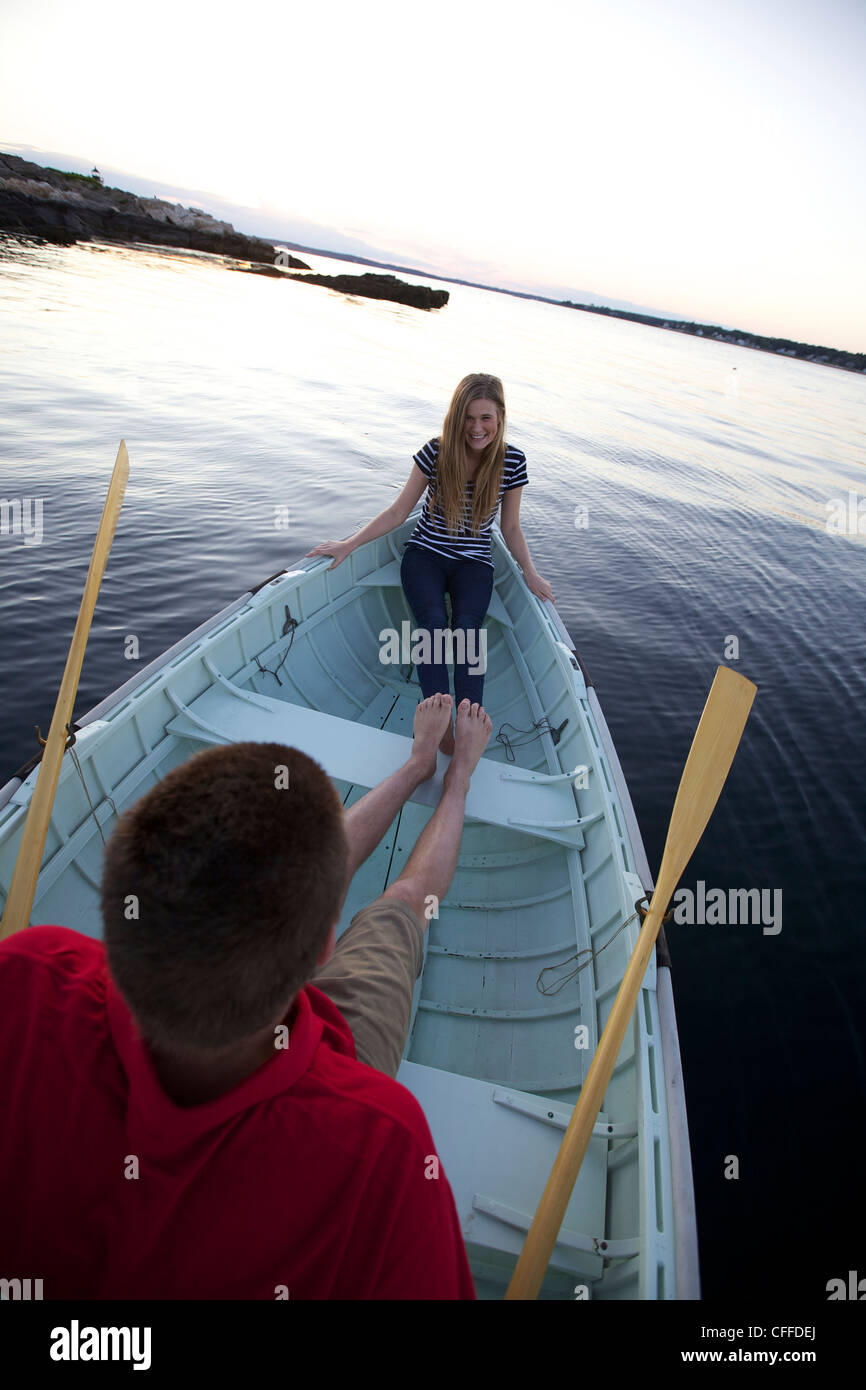 Girl Falling Out Of Rowboat