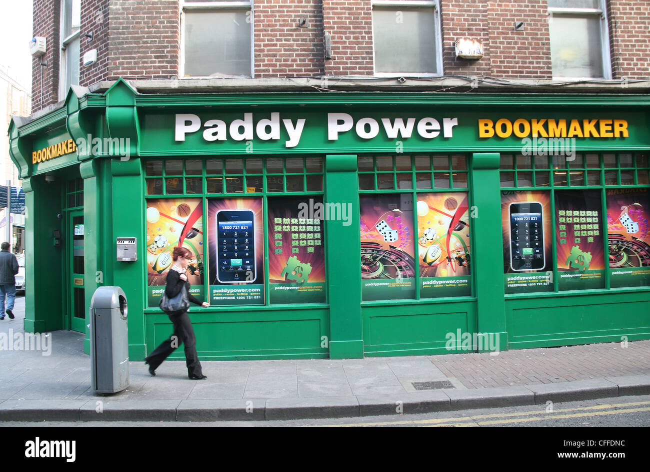 Paddy Power Bookmaker shop on Abbey Street in Dublin Ireland Stock ...