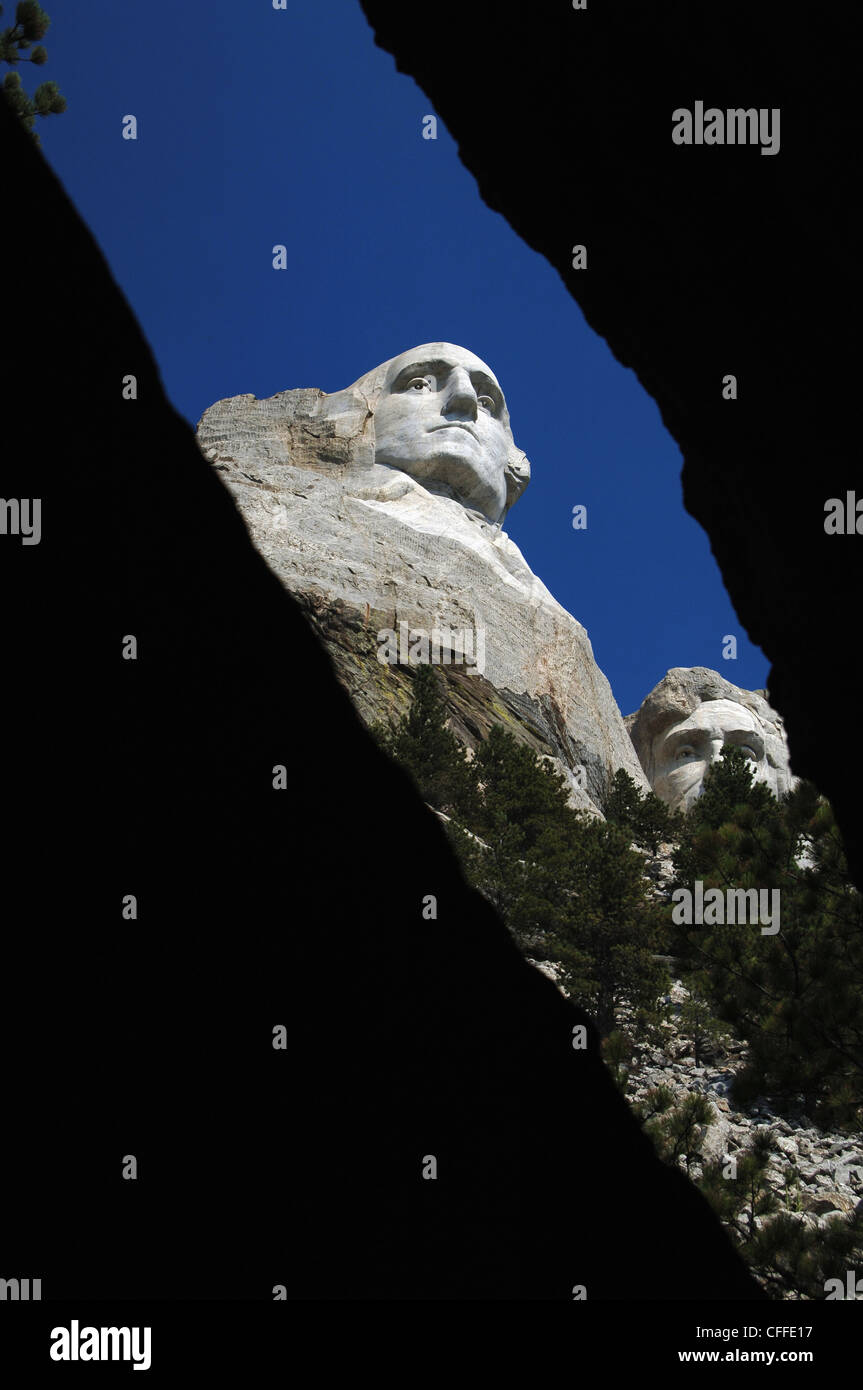 USA. Mount Rushmore National Memorial. Heads of the United States's ...