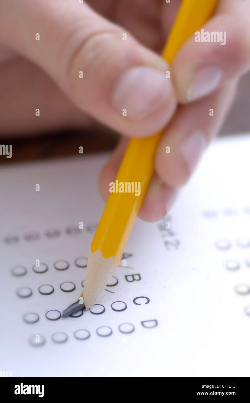 Student Breaks Pencil during Exam Stock Photo - Alamy