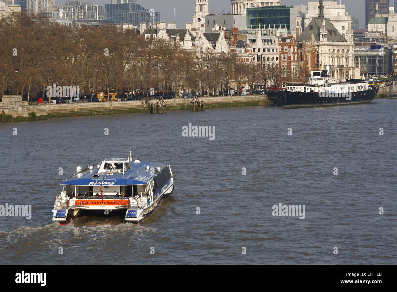tourist boat on River Thames, London, England, UK Stock Photo - Alamy