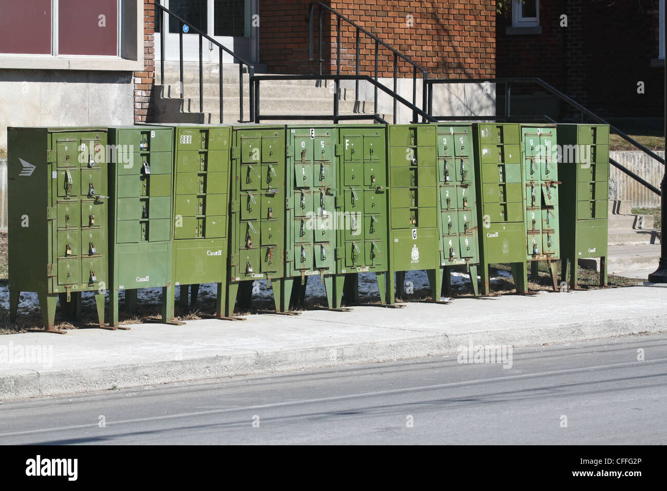 Mail post boxes in apartment hi-res stock photography and images - Alamy