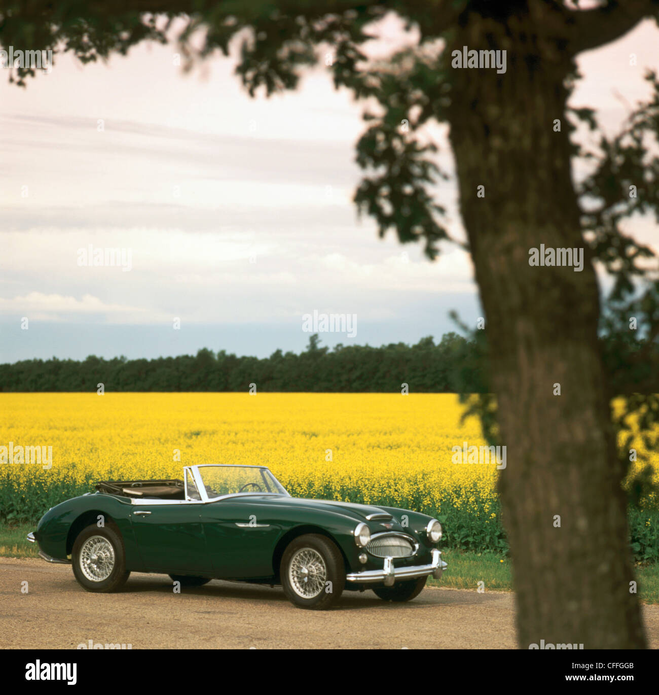 Car parked on country road hi-res stock photography and images - Alamy