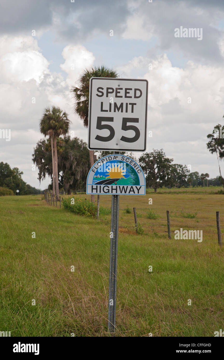 Florida scenic highway sign hi-res stock photography and images - Alamy