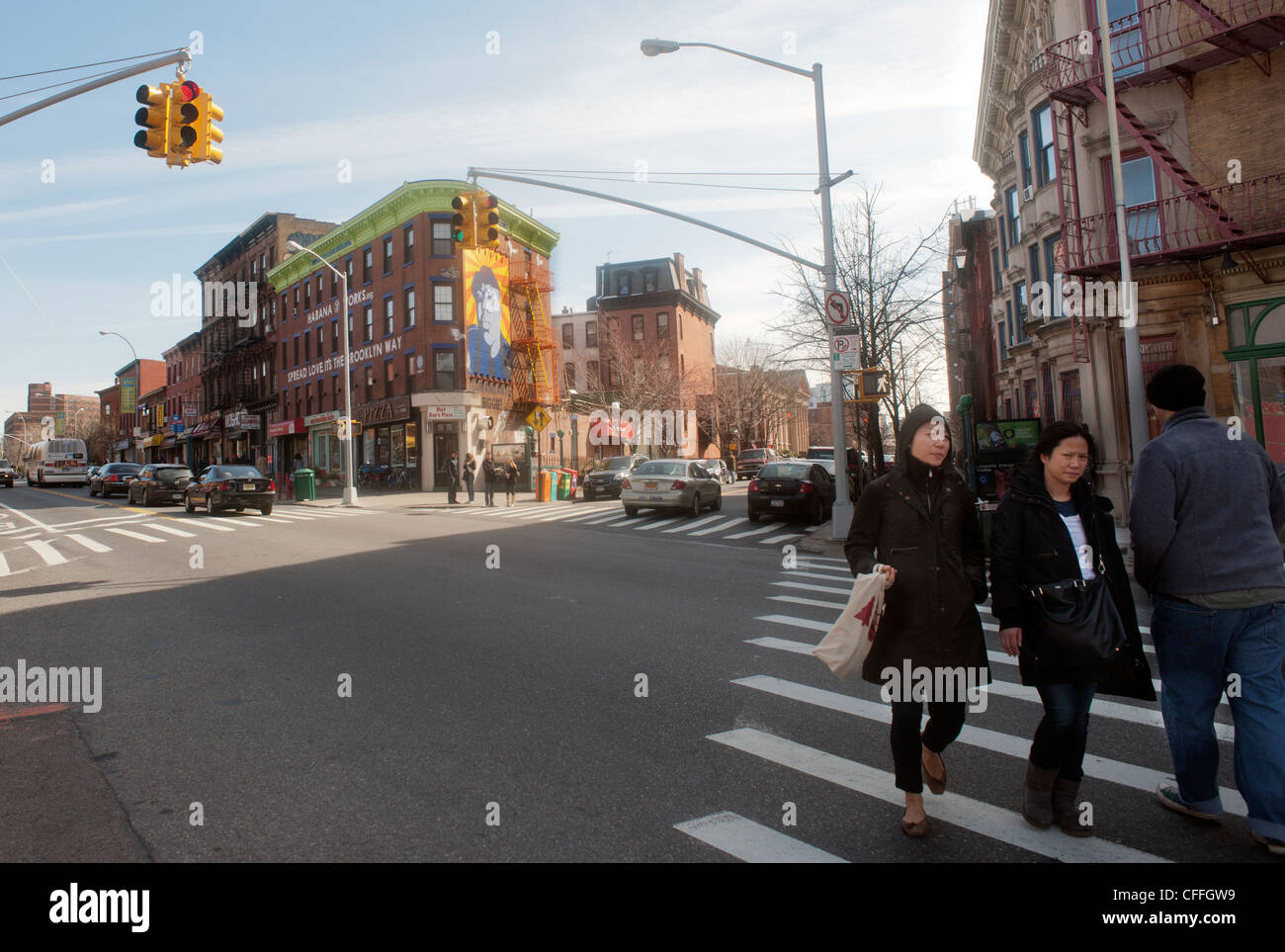 Intersection of Fulton Street and South Portland Avenue in the Fort ...