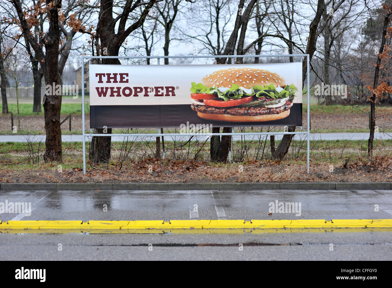the whopper fastfood poster holland Stock Photo - Alamy