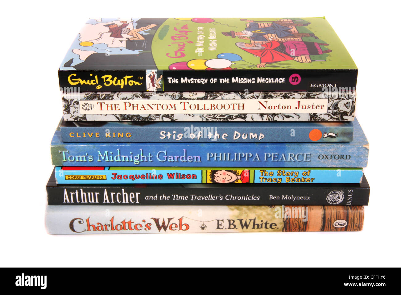 Childrens books stack pile hi-res stock photography and images - Alamy