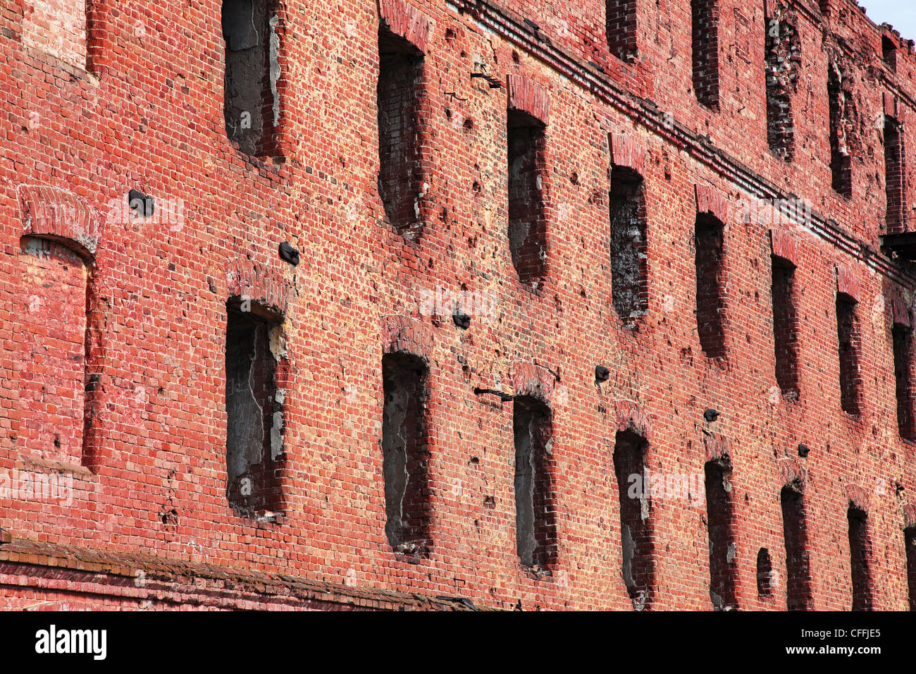 Old abandoned brick building close-up Stock Photo - Alamy