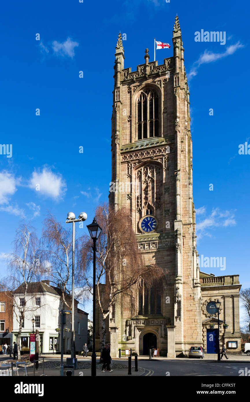The front of the cathedral, Derby, Derbyshire, East Midlands, England ...