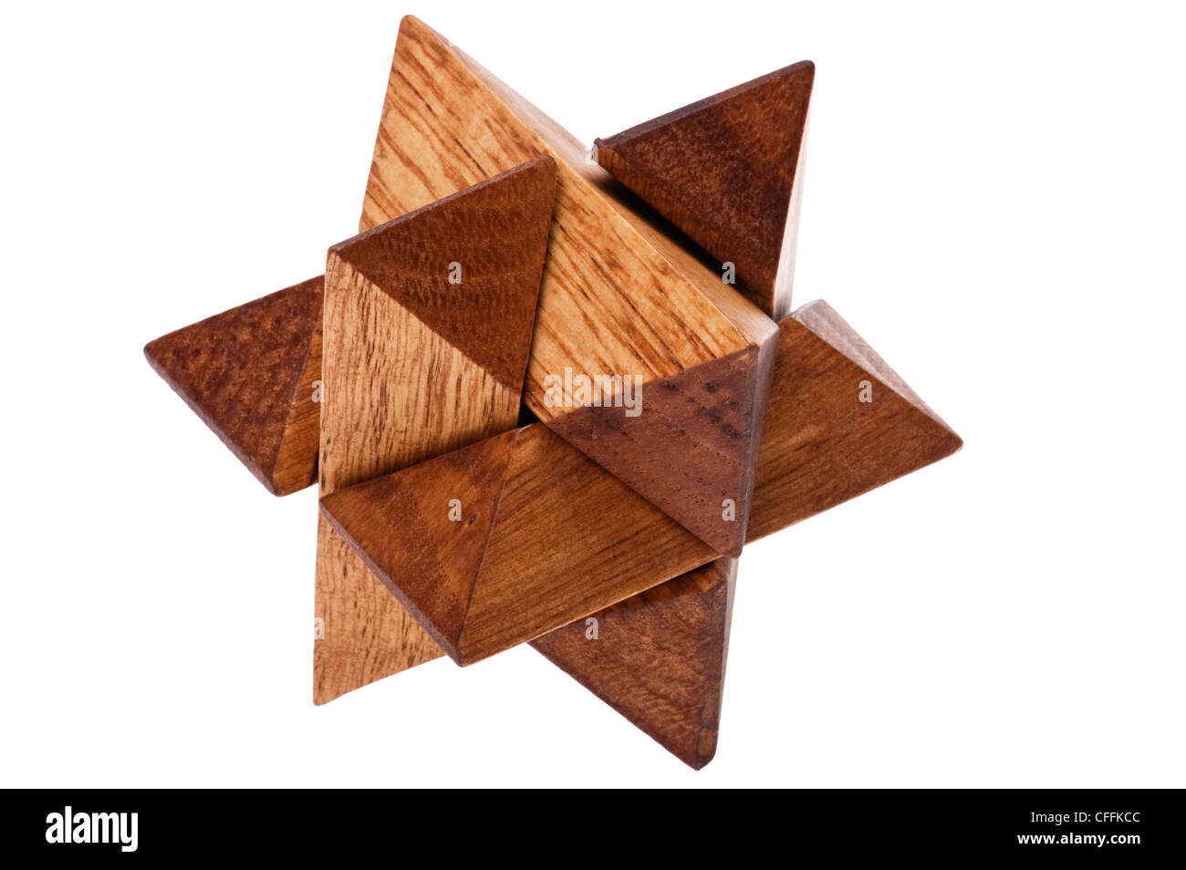 object on white - toy Wooden Puzzle Stock Photo - Alamy