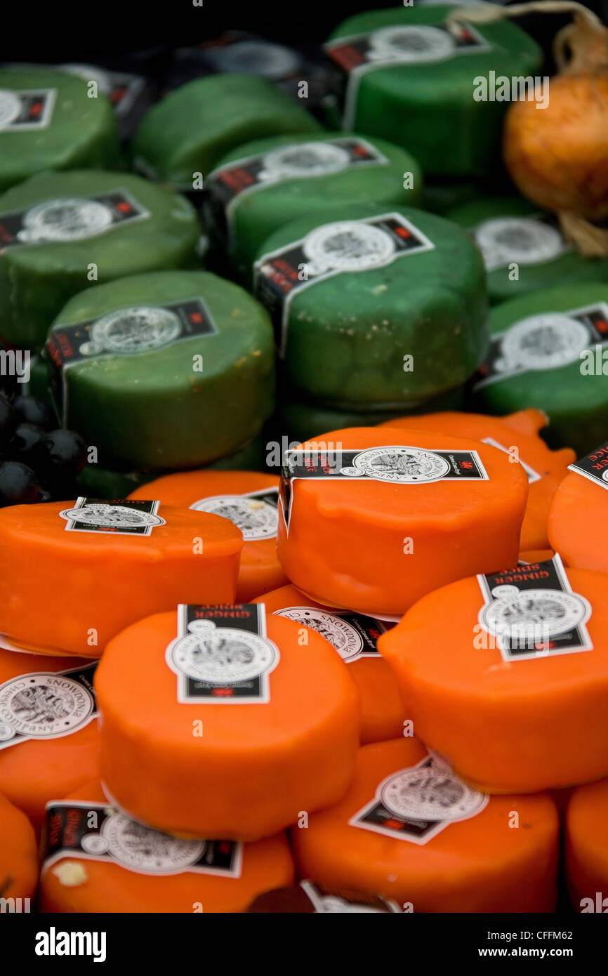 Cheddar Cheese sealed in wax Stock Photo - Alamy