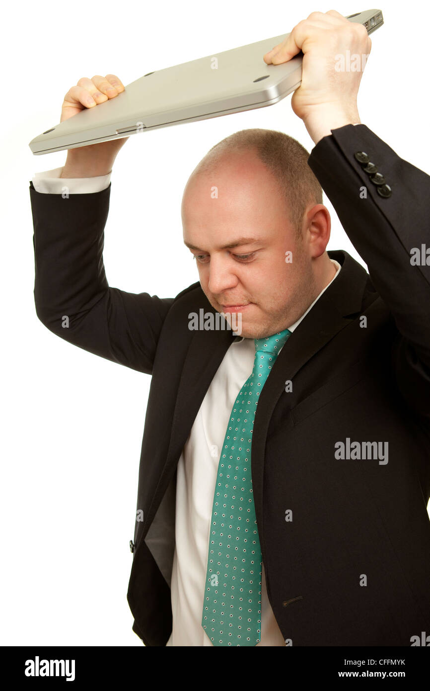 Man destroy computer hi-res stock photography and images - Alamy