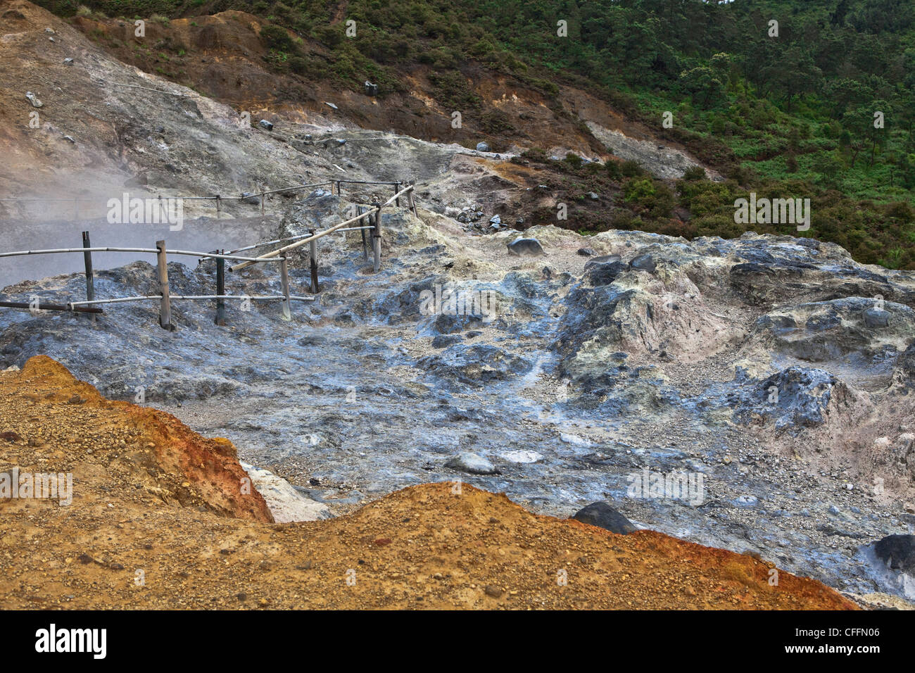 Geyser and Caldera. Dieng plateau, East Java, Indonesia, South Pacific ...