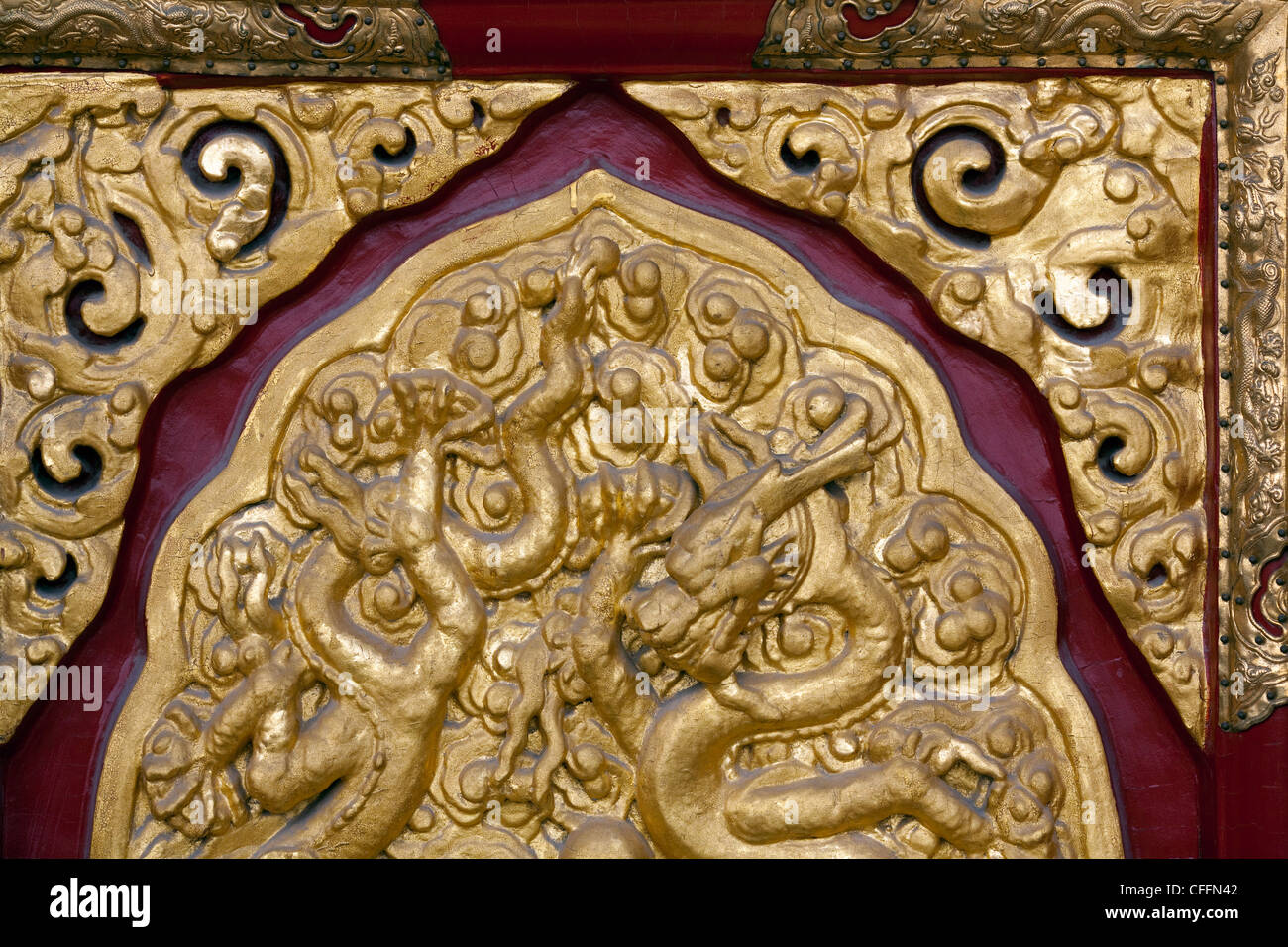 Chinese patterns and details at the Forbidden city, Beijing Stock Photo ...