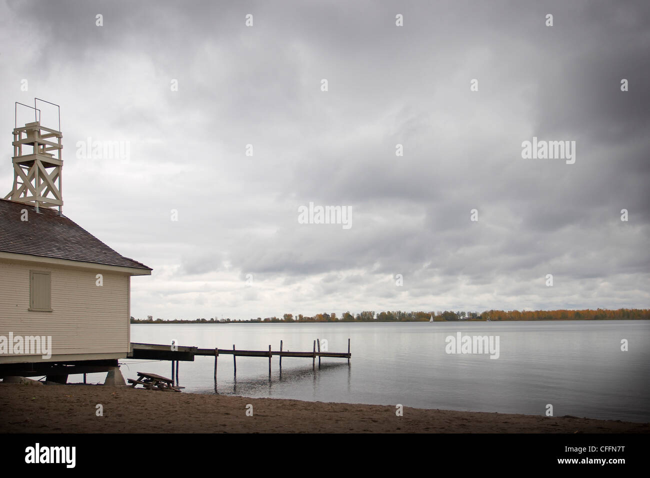 Lifeguard Station at Cherry Beach, Toronto, Ontario Stock Photo - Alamy