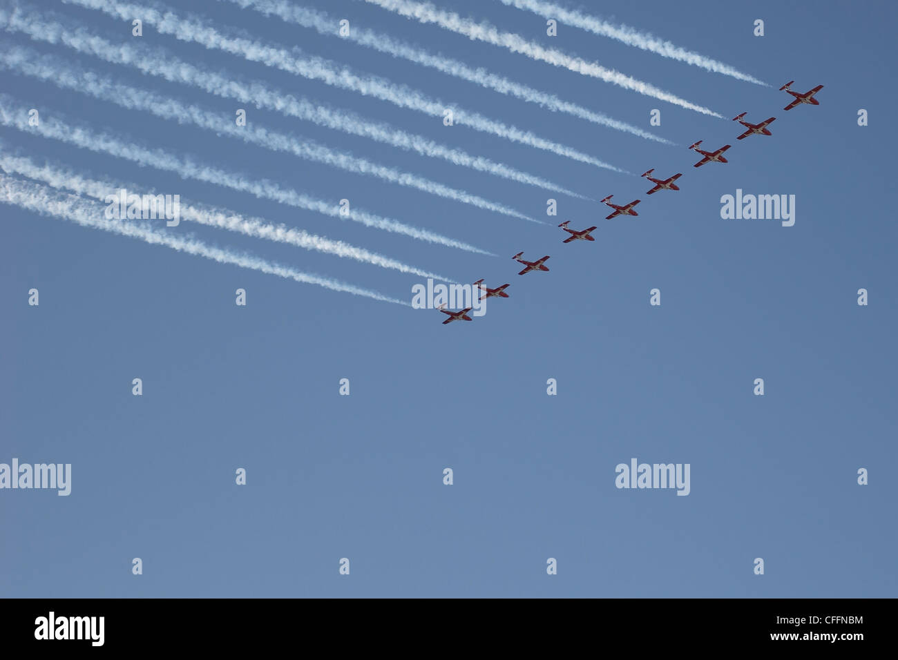 Snowbirds Flying in Formation, CNE, Toronto, Ontario Stock Photo - Alamy