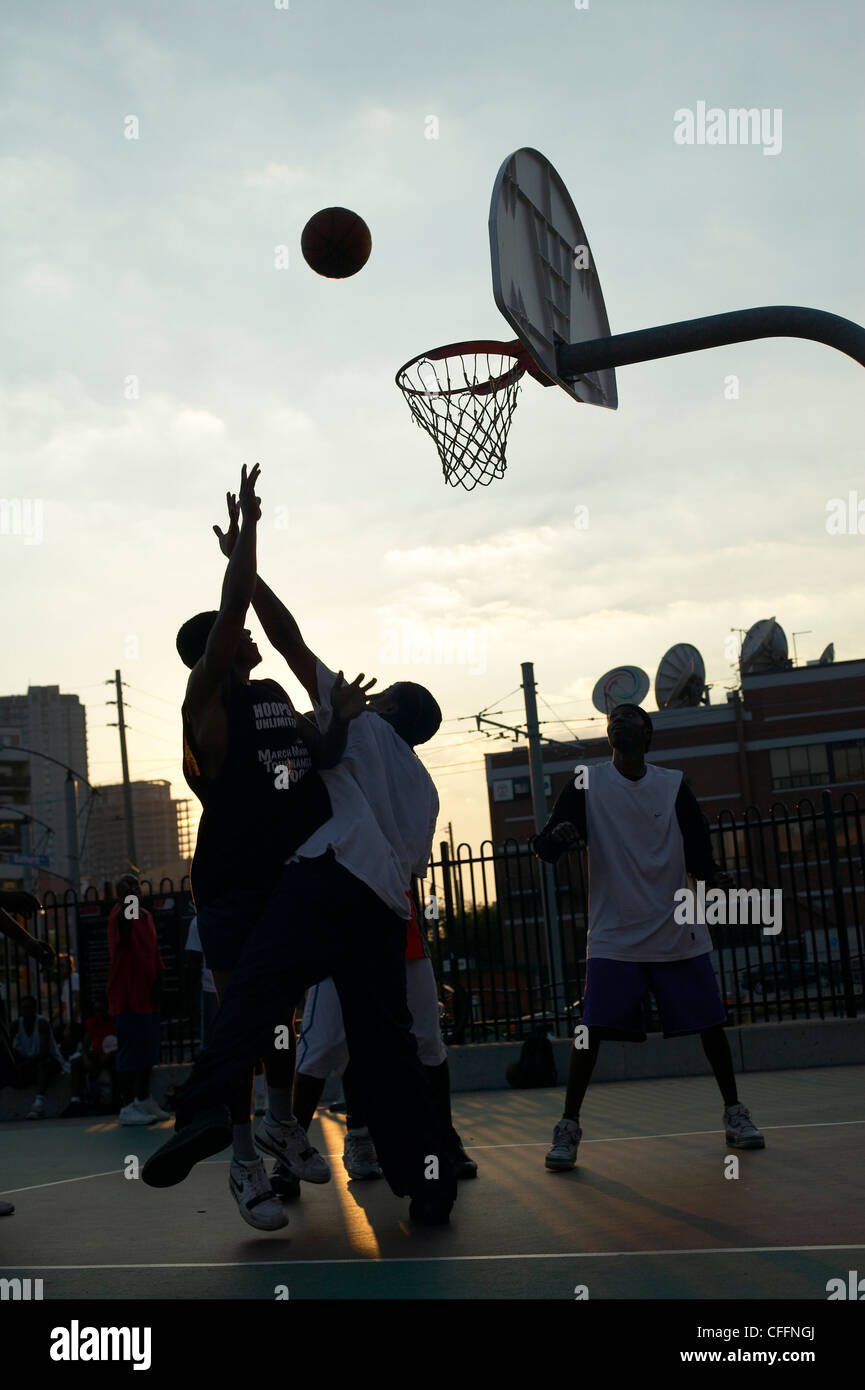 Outdoor Basketball Game, Toronto, Ontario Stock Photo - Alamy
