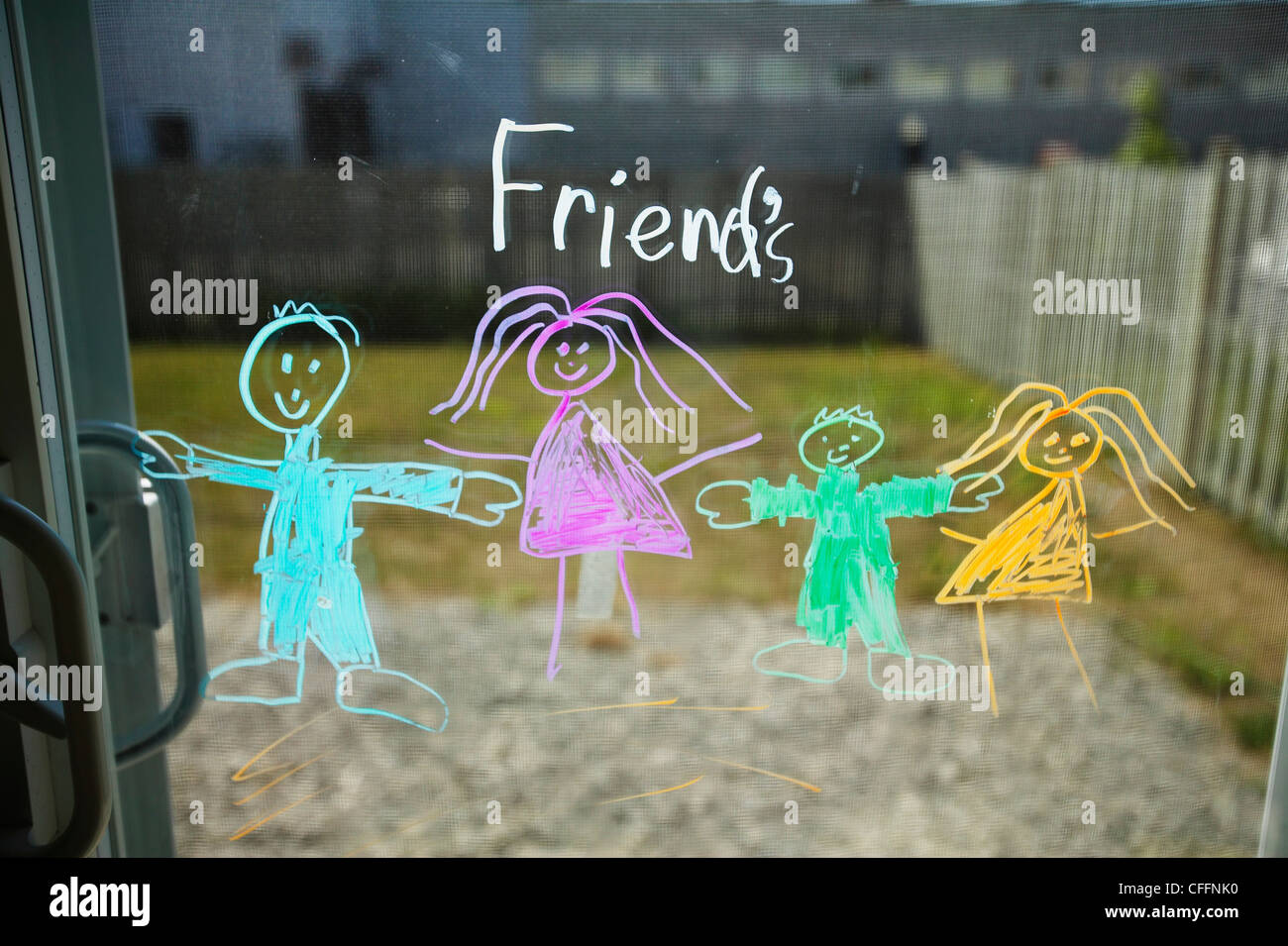 Drawing on window hi-res stock photography and images - Alamy