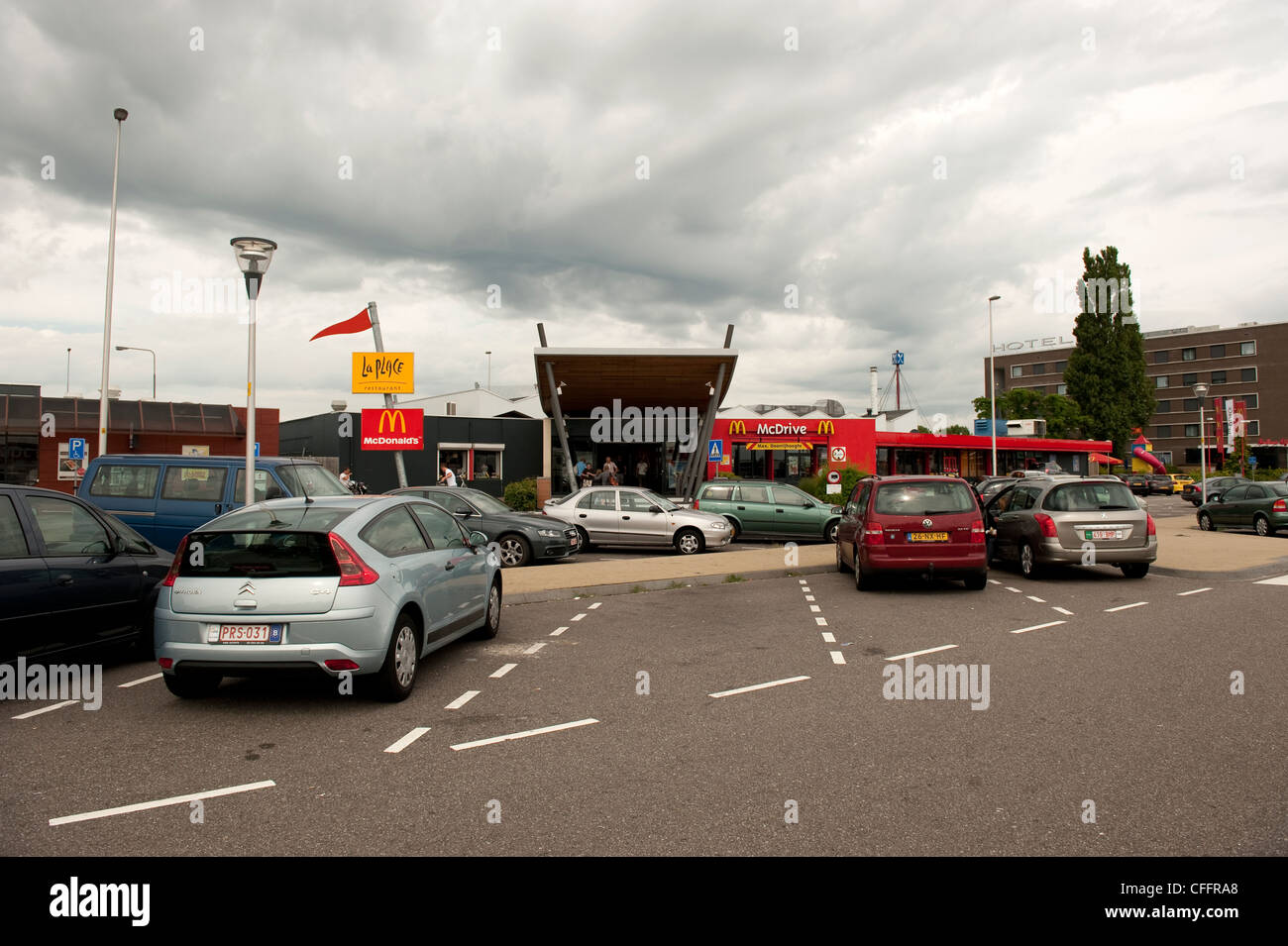 Motorway rest service area parking Holland Netherlands Europe EU Stock ...