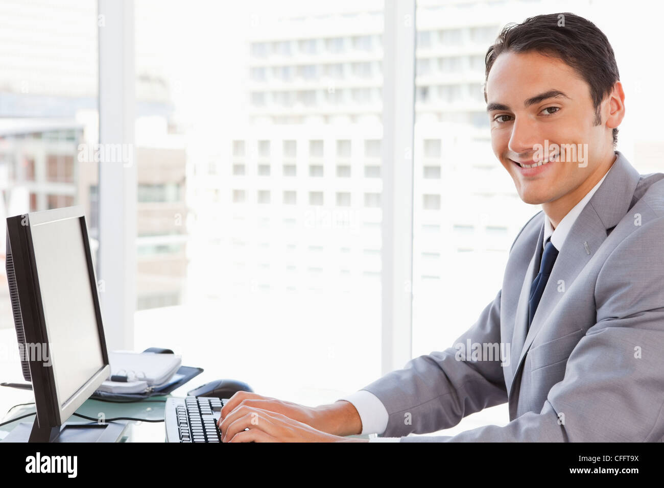 Close up male typing hi-res stock photography and images - Alamy