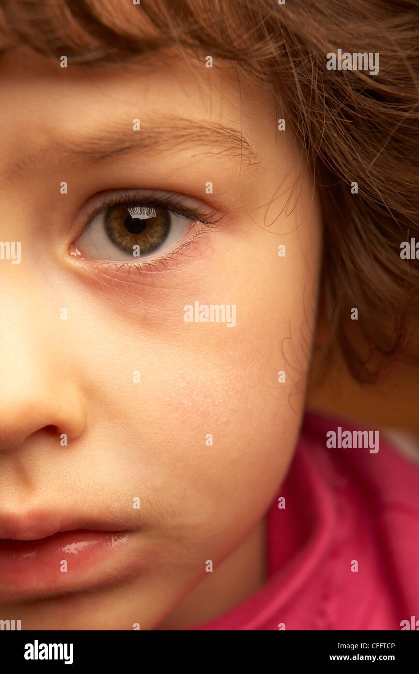 Close Up of Girl with Sad Face Stock Photo - Alamy
