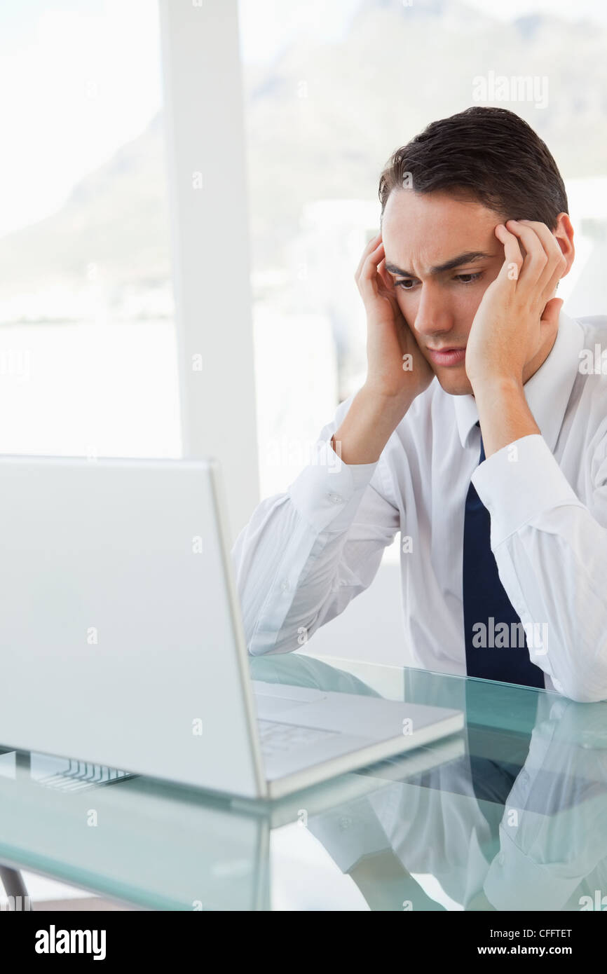 Businessman receiving bad news Stock Photo - Alamy
