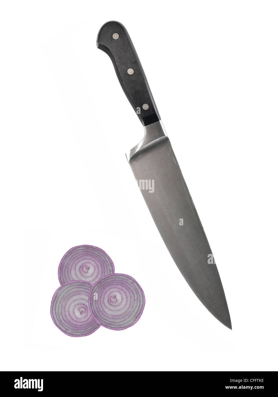 A chiefs large kitchen metal carving knife Stock Photo - Alamy