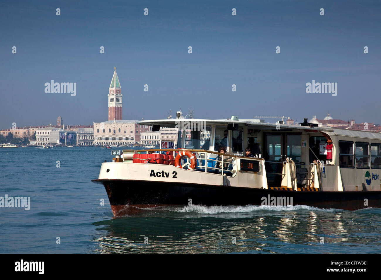 A Vaporetto (Water Bus) on The Lagoon, Venice, Italy Stock Photo - Alamy