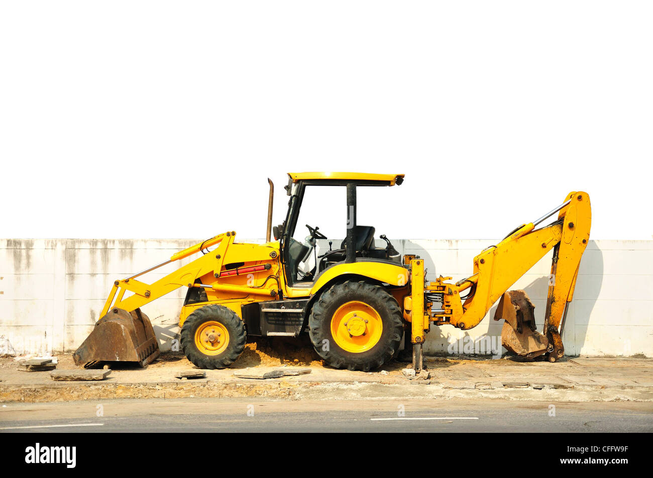 Excavator machine unloading ground on hi-res stock photography and ...