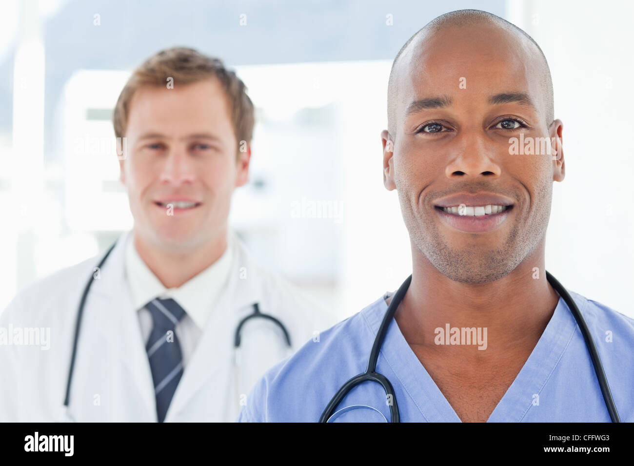 Young doctors standing in line Stock Photo - Alamy