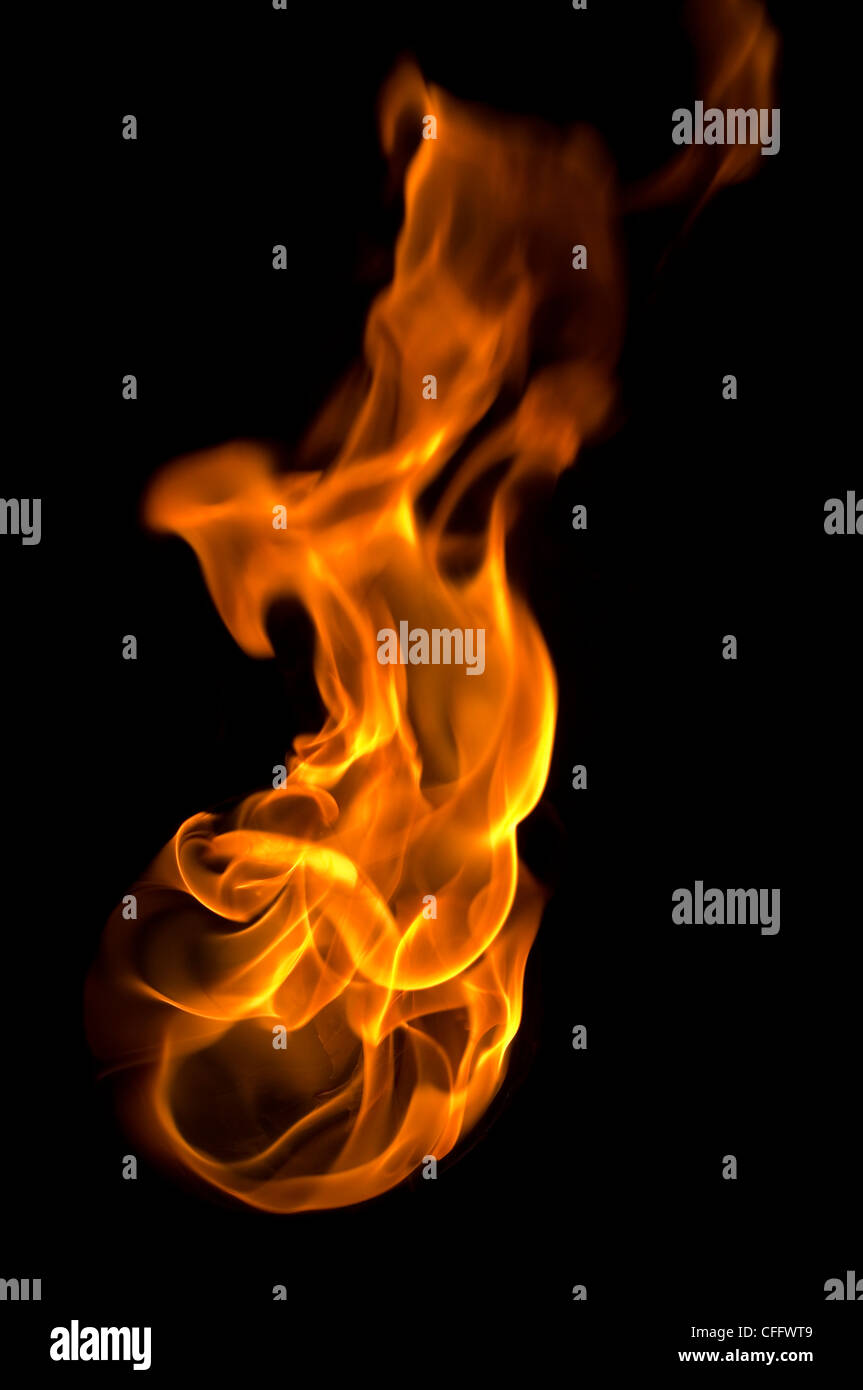 fire with a black background, abstract background Stock Photo - Alamy