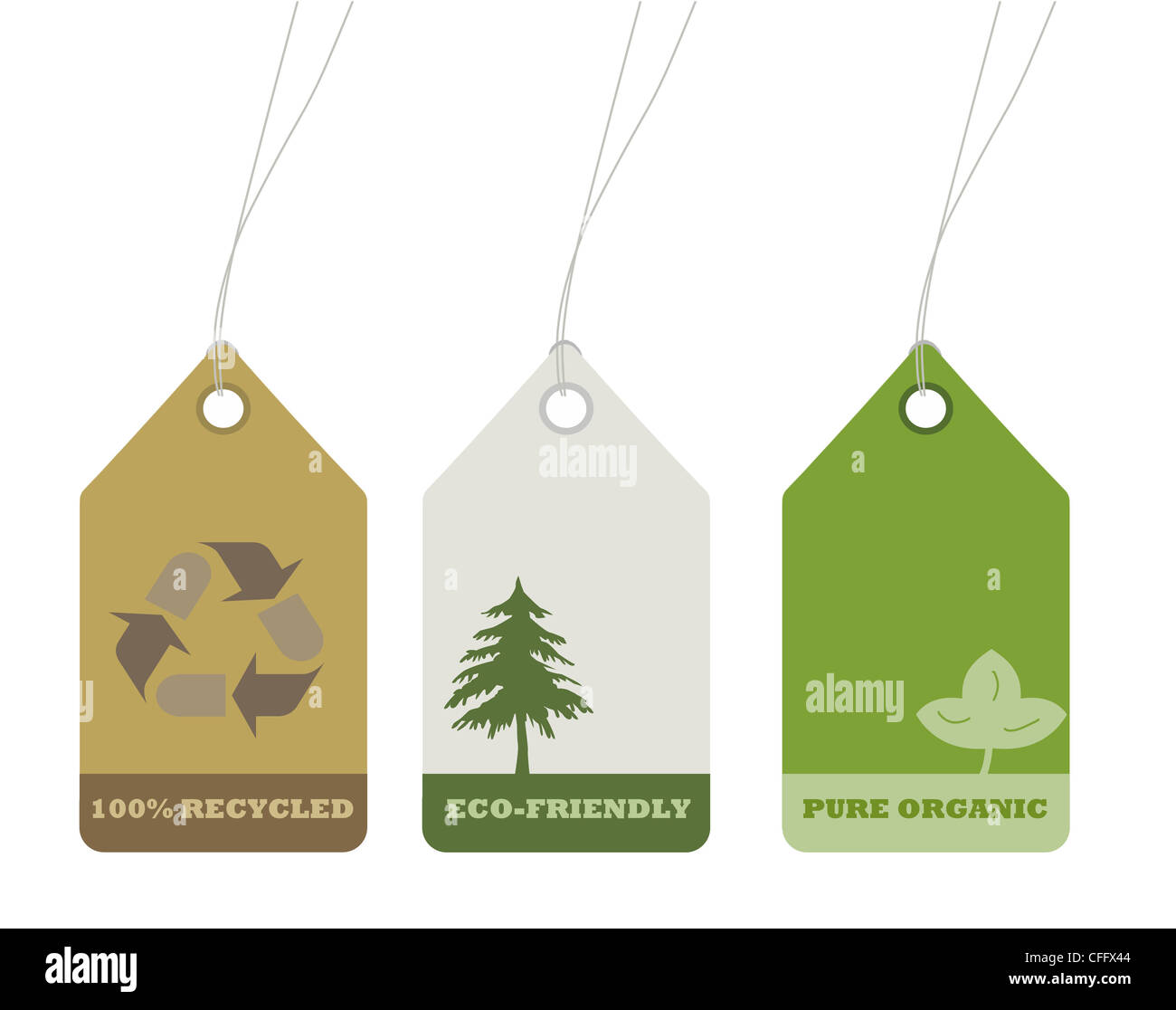 Ecology and recycle tags for environmental design Stock Photo - Alamy