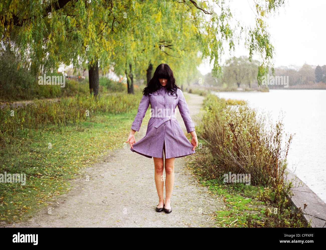 Woman Standing on Path, High Park, Toronto Stock Photo - Alamy