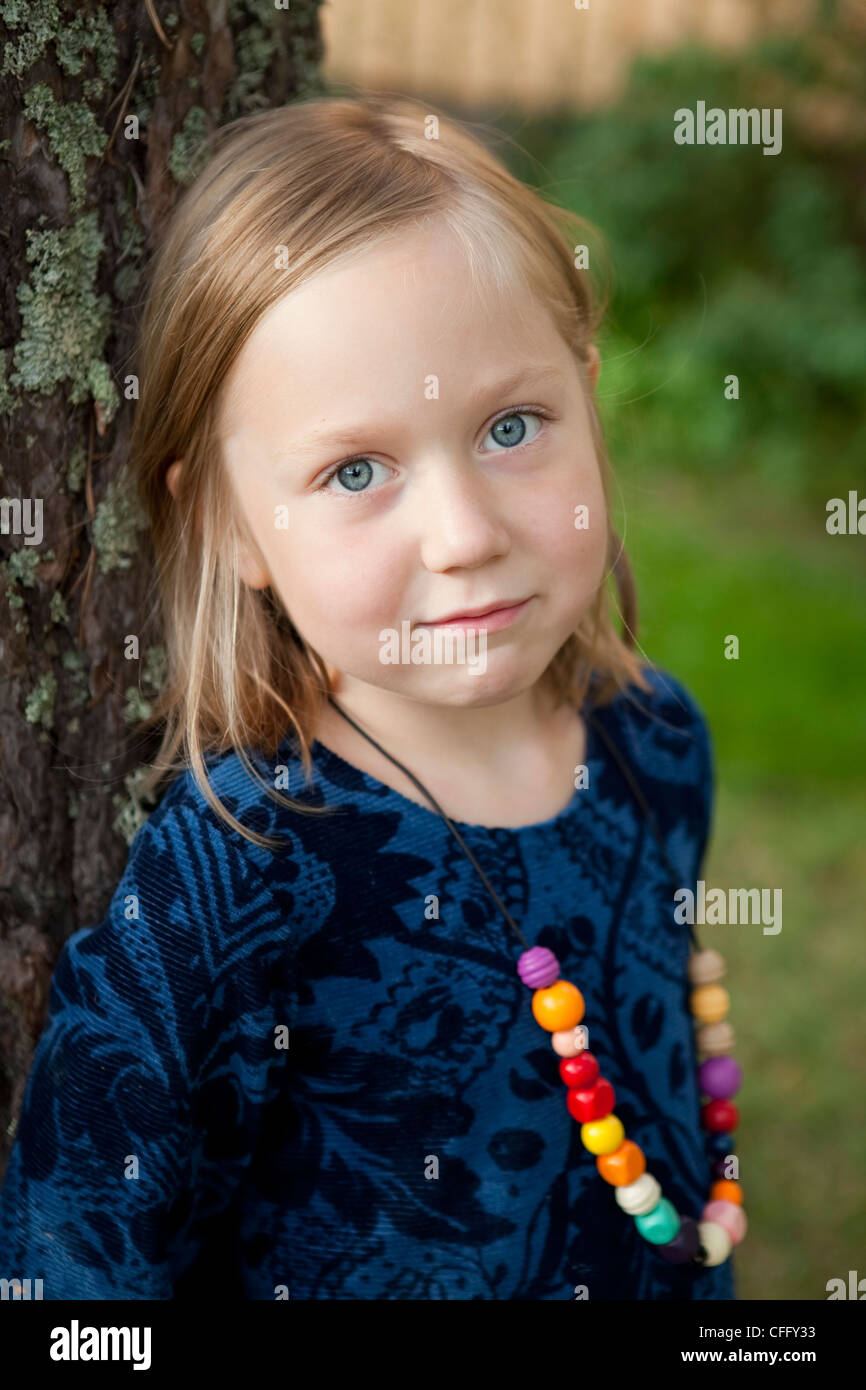 Little girl outdoors on a beautiful summer afternoon Stock Photo - Alamy