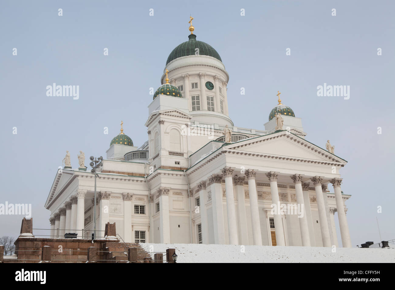 Helsinki cathedral Tuomiokirkko on a cold winter day Stock Photo - Alamy