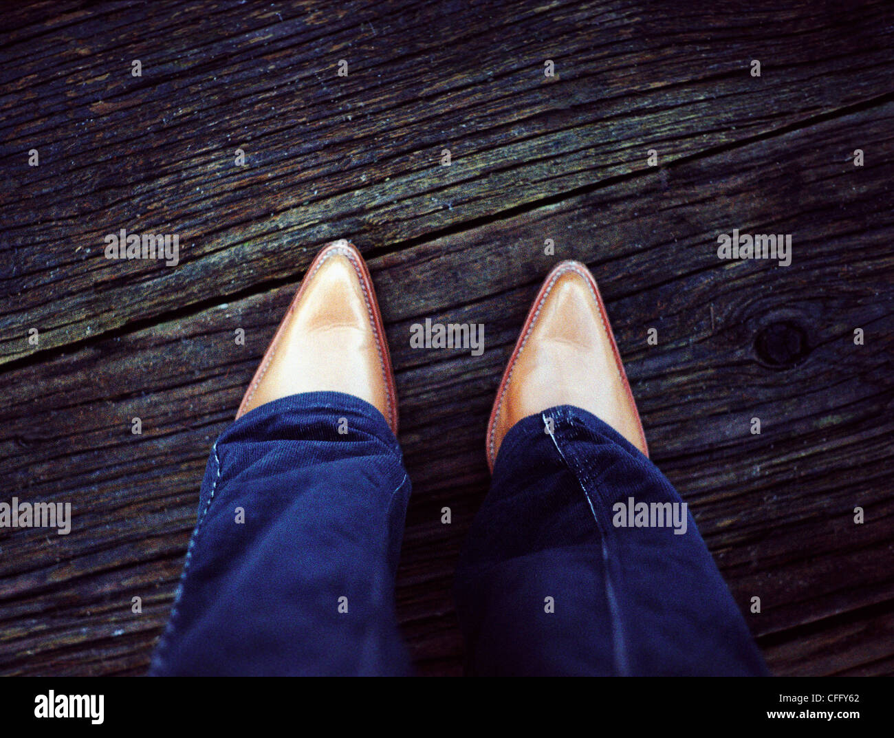 Cowgirl style boots hi-res stock photography and images - Alamy