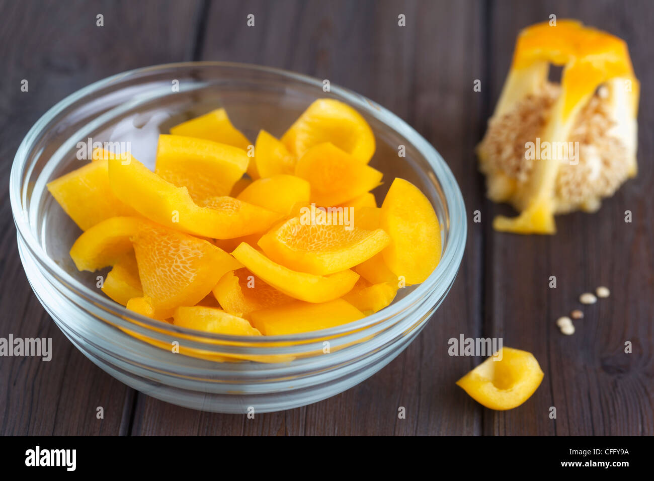 Cut yellow pepper hi-res stock photography and images - Alamy