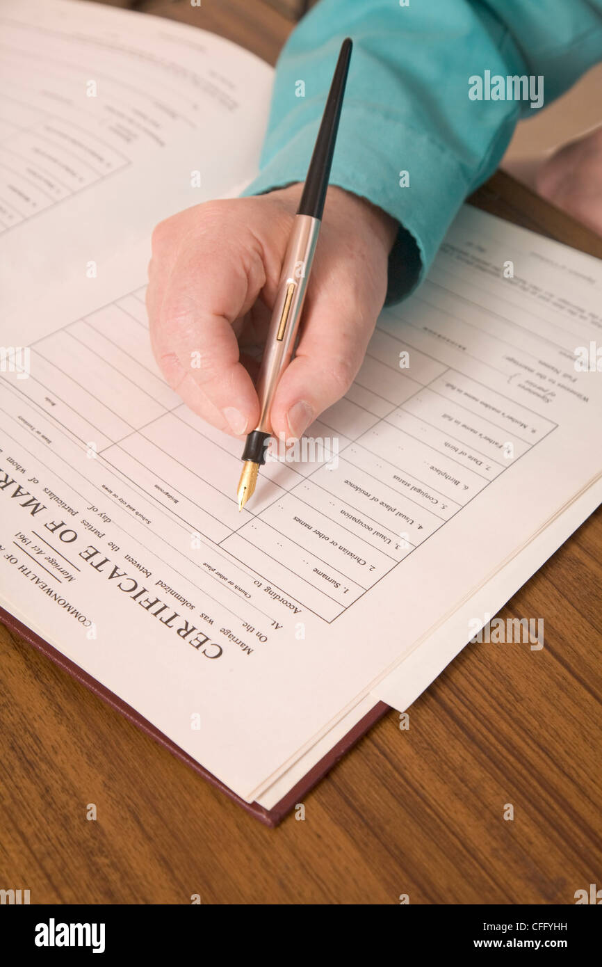 Signing The Register Stock Photos & Signing The Register Stock Images ...