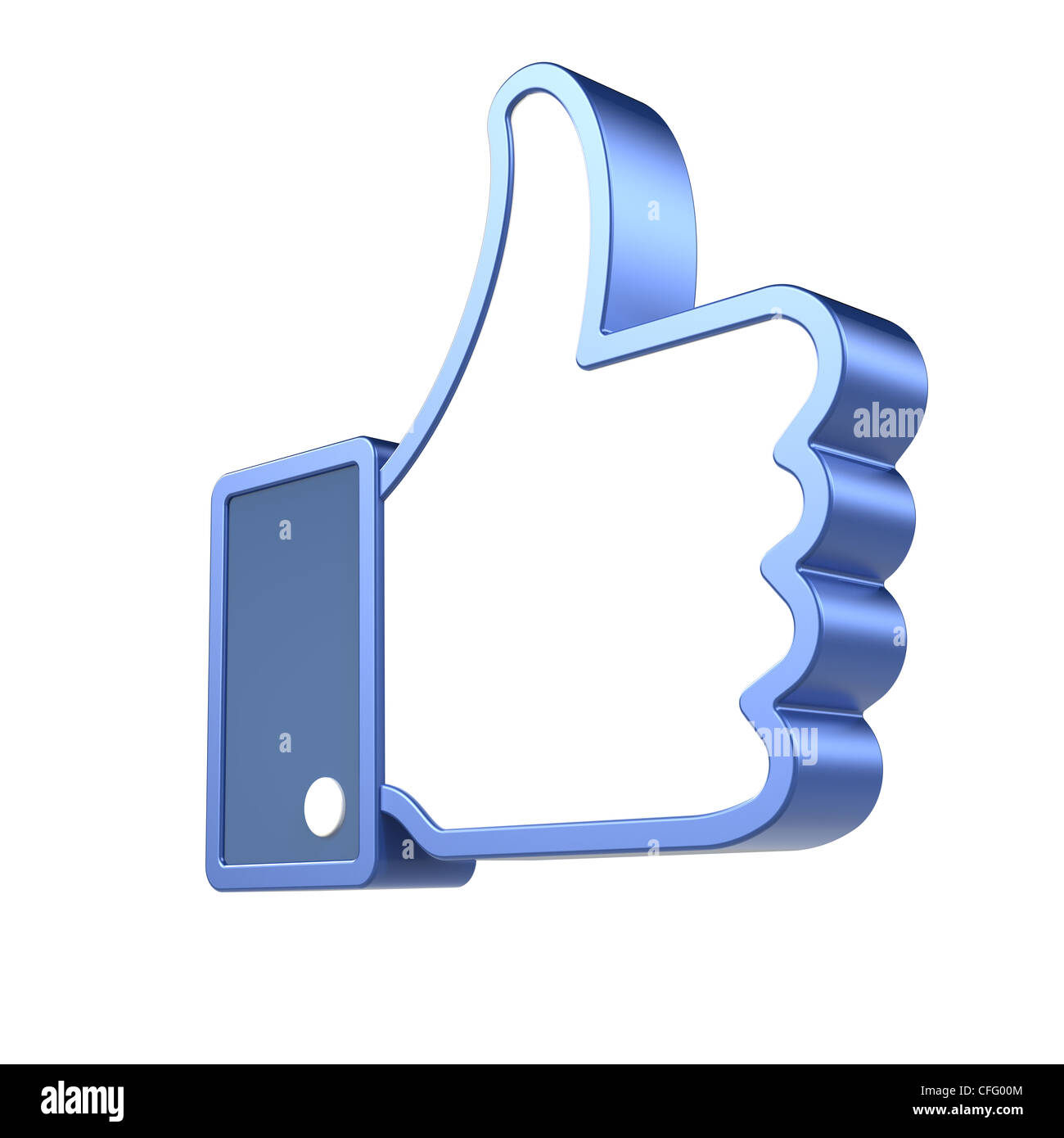 Like Symbol. Blue, isolated on White background Stock Photo - Alamy