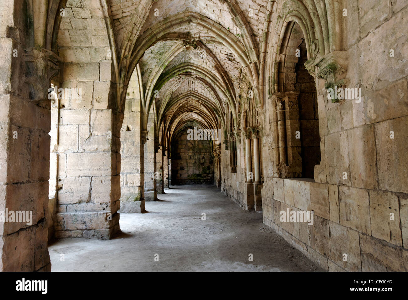 Krak des Chevaliers. Syria. View of the outstanding ogival vaulted ...