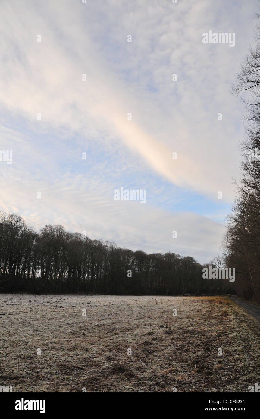 High Pressure Clouds on a Frosty Day Stock Photo - Alamy