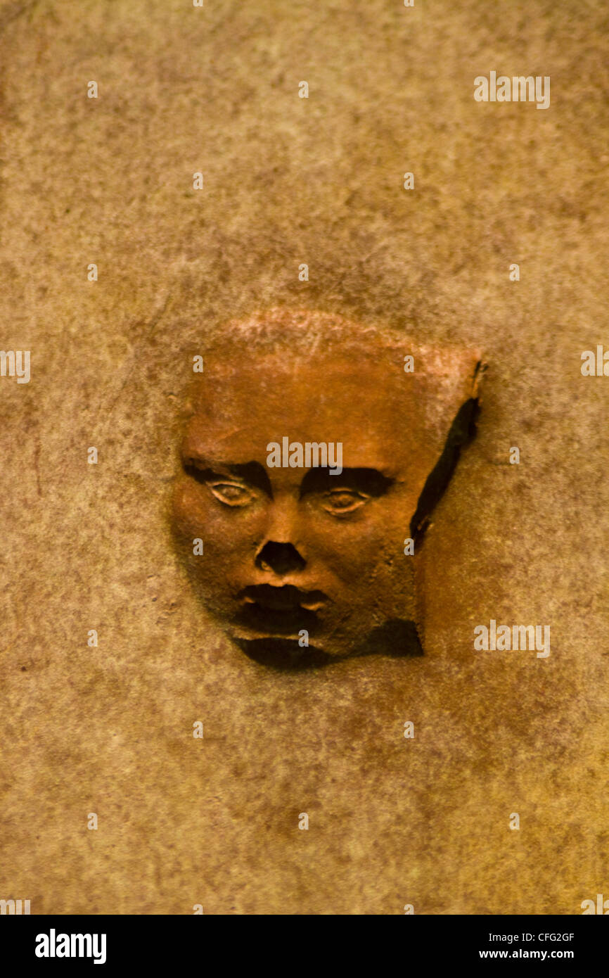 Close up of bronze bas-relief negative figure by Robert Graham Titled ...