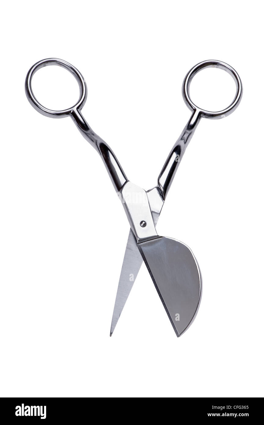 object on white - tool sewing scissors Stock Photo - Alamy