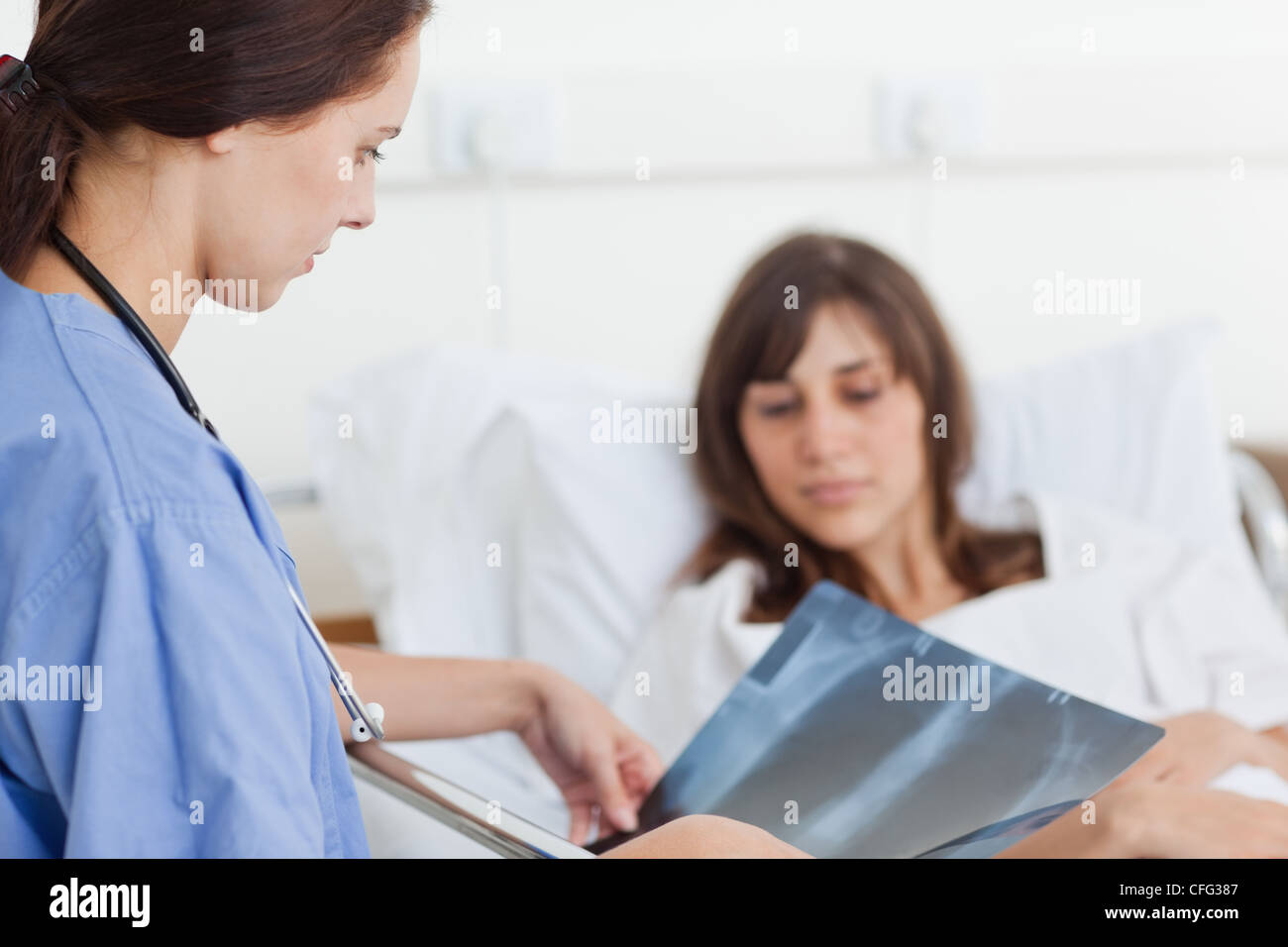 Patient observing nurse hi-res stock photography and images - Alamy