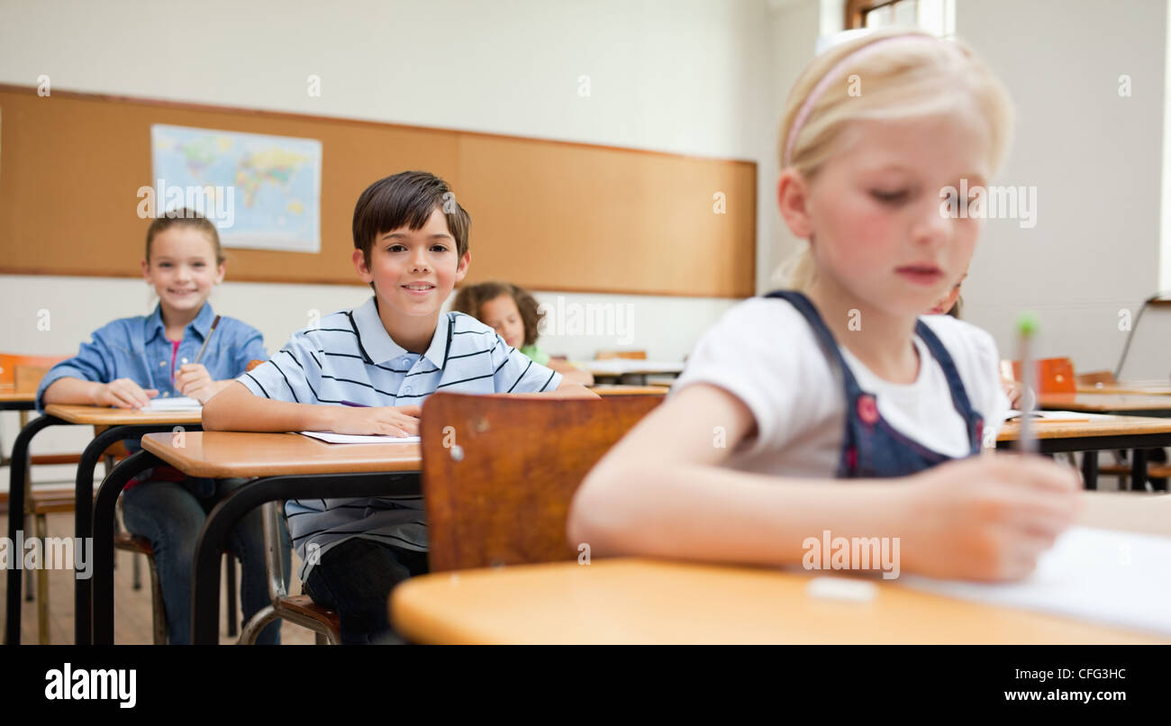 Primary school students practice hi-res stock photography and images ...